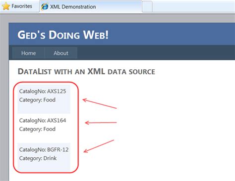 Using Xml As A Data Source For A Datalist Ged Meads Blog Vbcity The Net Developer Community