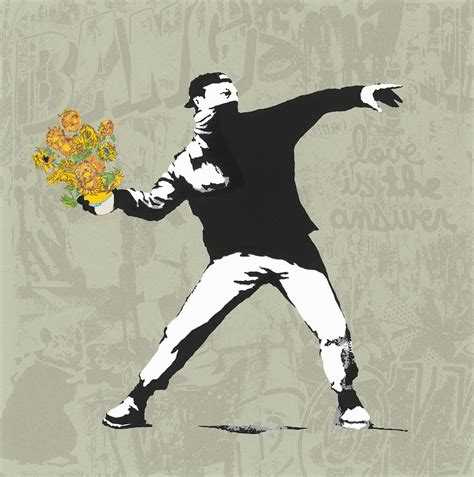 Banksy Flower Thrower Halo Gallery