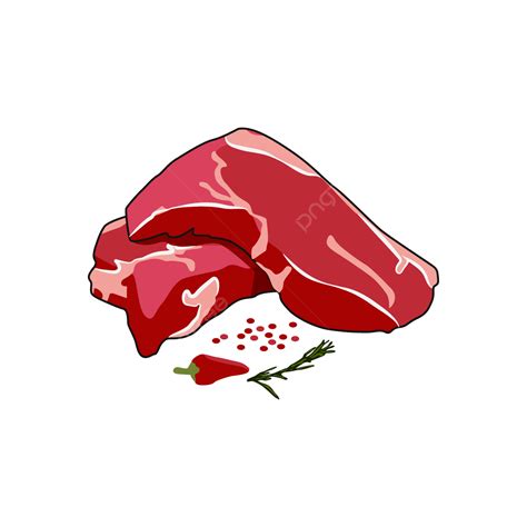 Cartoon Beef Illustration Design Vector Beef Meat Beef Vector Meat