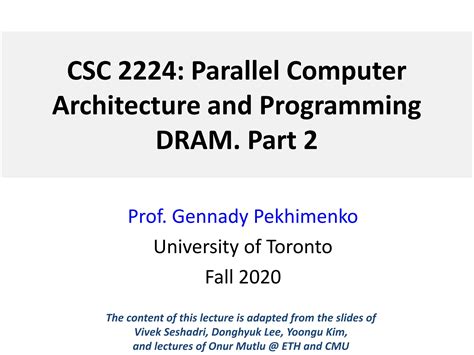 教学课件多伦多大学并行计算机体系结构和编程 文库 报告厅