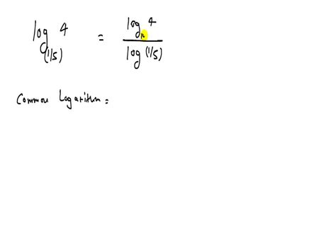 SOLVED Changing The Base In Exercises Rewrite The Logarithm As A Ratio Of A Common
