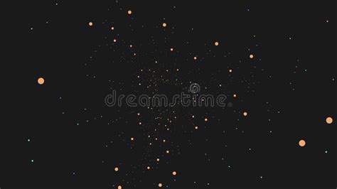 Dynamic Display Spiraling White Dots On Black Background Stock Footage
