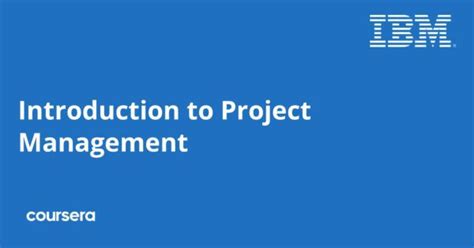 Introduction To Project Management Coursya