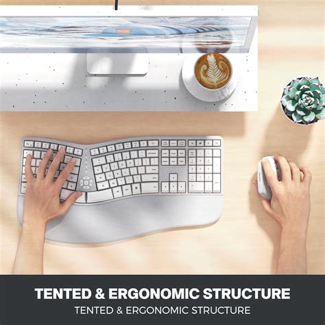 Meetion Ergonomic Wireless Keyboard And Mouse Ergo Keyboard With