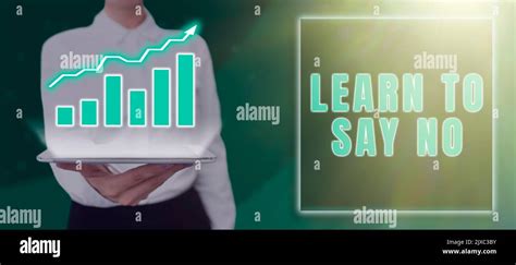 Conceptual Display Learn To Say Nodont Hesitate Tell That You Dont Or Want Doing Something