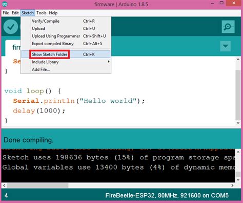 Esp32 Arduino Updating Firmware From The Spiffs File System