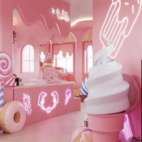 طراحی داخلی بستنی فروشی دکور کافه بستنی ساده و شیک ایرانی