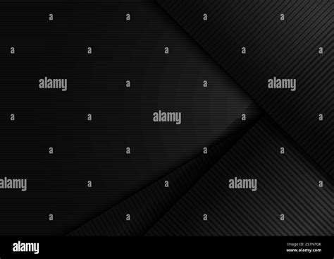 Abstract Black Shiny Layer Diagonal With Stripes Lines Texture Background Luxury Style Vector