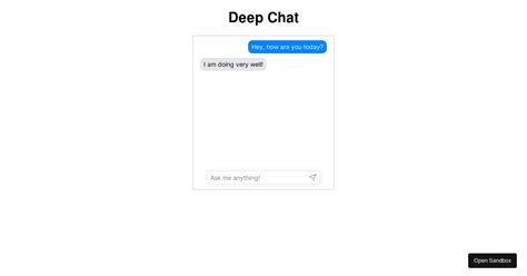 Deep Chat React Forked Codesandbox