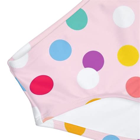 Girls Two Piece Pink Polka Dot Swimsuit Etsy
