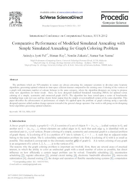 Pdf Comparative Performance Of Modified Simulated Annealing With