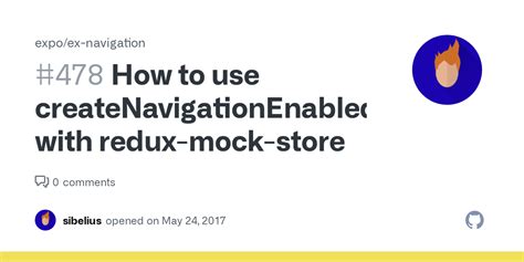 How To Use Createnavigationenabledstore With Redux Mock Store · Issue