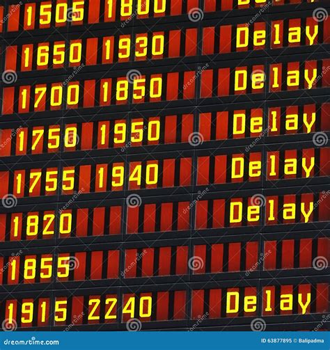 Delay Information Display Stock Image Image Of Delay 63877895