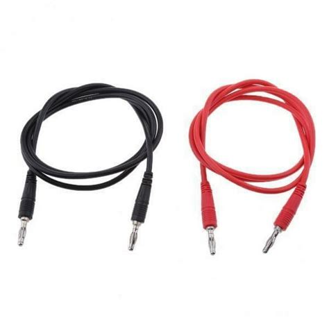 Milaget 2x 2pcs Stackable Double Ended 4mm Banana Leads Electrical