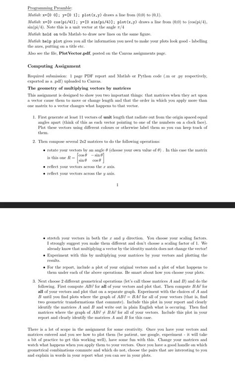 solved programming preamble matlab x [00] y [01] plot x y