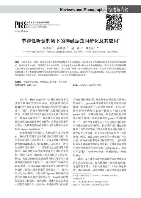 Pdf Rhythmic Auditory Stimuli Induced Neural Oscillation Entrainment And Its Applications