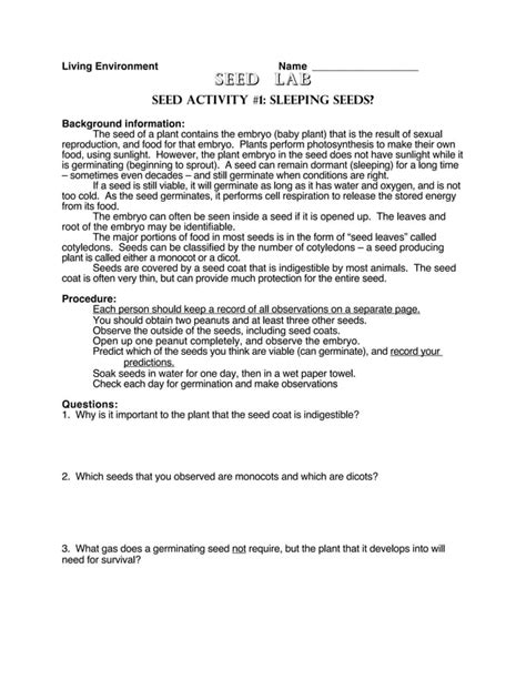 Biology Seed Lab Pdf