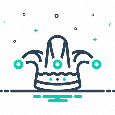 Clown Cap Clown Cap Unisex Headgear Cockscomb Harlequin Icon