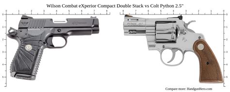 Wilson Combat EXperior Compact Double Stack Vs Colt Python 2 5 Size Comparison Handgun Hero