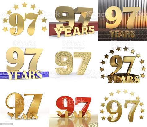 세트 90 스타의 원형 장식 10에서 황금 자리입니다 3 차원 일러스트 레이 션 0명에 대한 스톡 사진 및 기타 이미지 0명 공휴일 금 금속 Istock