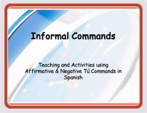Spanish Informal Commands Powerpoint Lesson By Add Spice To Learning