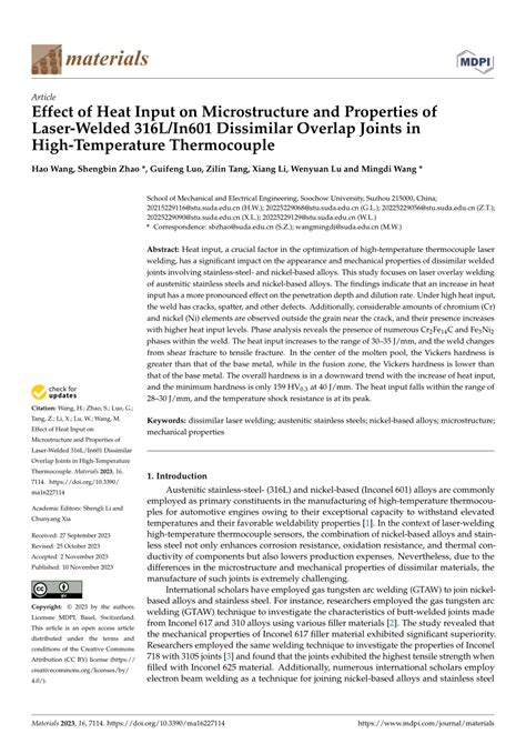 Pdf Effect Of Heat Input On Microstructure And Properties Of Laser