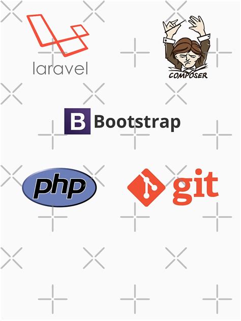 Php Laravel Composer Developer Sticker Set T Shirt For Sale By Yourgeekside Redbubble Php