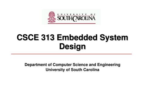 Ppt Csce 3 13 Embedded System Design Powerpoint Presentation Free Download Id933696