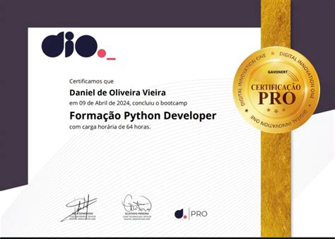 python oportunidades desenvolvimento aprendizado avançando dio… daniel de oliveira vieira