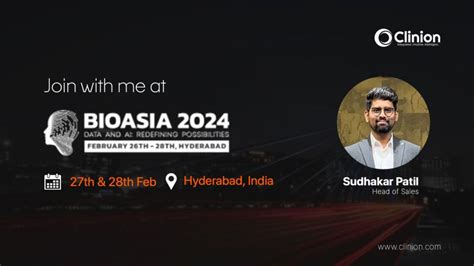 Sudhakar Patil On Linkedin Bioasia2024 Clinicalresearch Healthcareinnovation Clinion…
