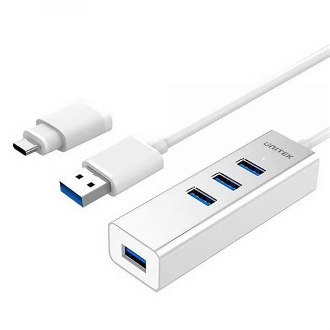 UNITEK USB3 0 4 Port Aluminium Hub With USB Type C Adapter Model Name Number UT 104 At Best