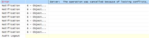 ssis server the operation was cancelled because of locking conflicts
