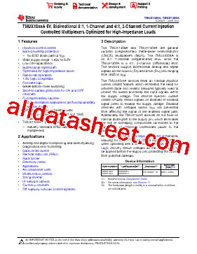 TMUX1308A Datasheet PDF Texas Instruments