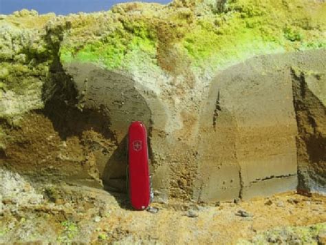 Oxidation Zone With Efflorescent Salts In The Delta Area Bahia De Ite