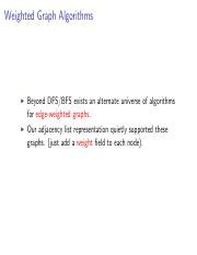 Weighted Graph Algorithms Beyond DFS BFS Minimum Spanning Course Hero