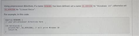Solved Using Preprocessor Directives If A Name Has Been