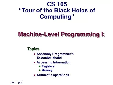Ppt Machine Level Programming I Powerpoint Presentation Free Download Id1015440
