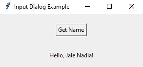 Python Tkinter Creating A Custom Input Dialog