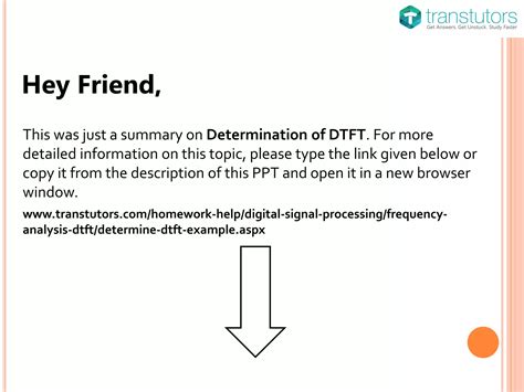 Determination Of Dtft Computer Science Pptx