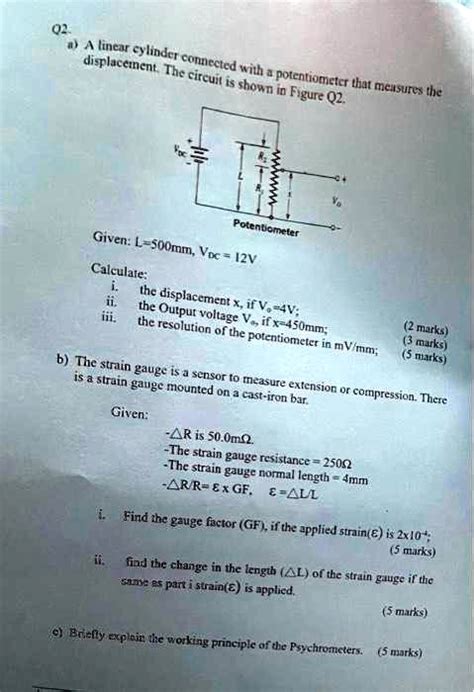 Solved Texts Q2 02 Displacement The Circuit Is Shown In Figure Q2