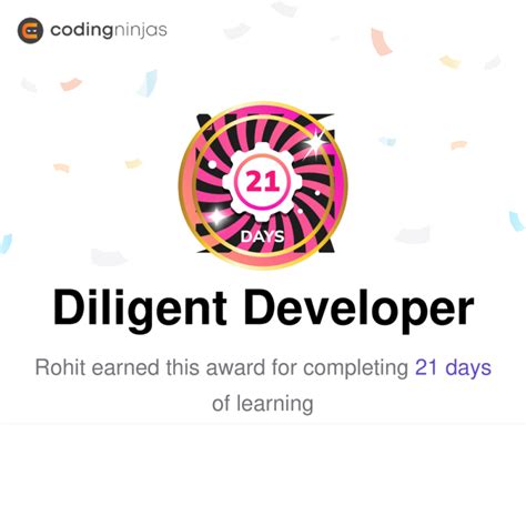 Codingninjas Achievements Rohit Ranjan Patra