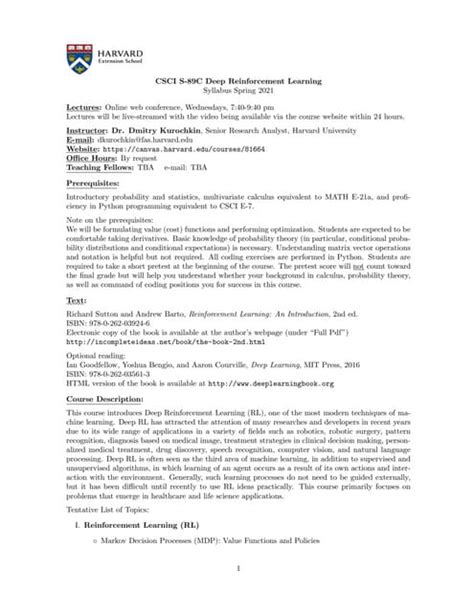 Deep Reinforcement Learning Pdf Educational Assessment Education