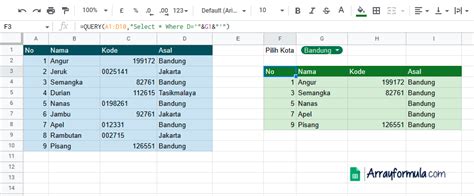 Rumus Query Hilang Sebagian Karena Data Campuran Arrayformula