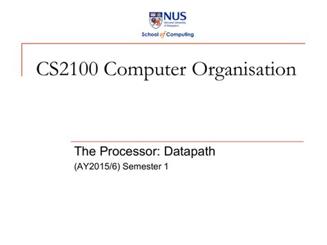 The Processor Datapath