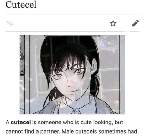 Cutecel A Cutecel Is Someone Who Is Cute Looking But Cannot Find A Partner Male Cutecels