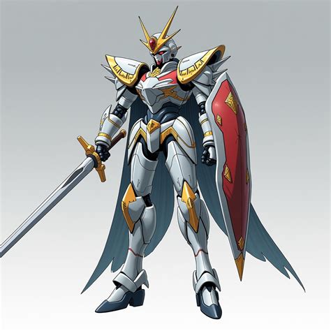 Heroic Robot With Sword And Shield Stable Diffusion Online