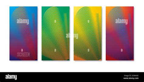 Colorful Geometric Background Wallpapers Set For Mobile App Modern