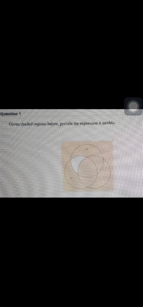 Solved Given Shaded Regions Below Provide The Expression It Chegg