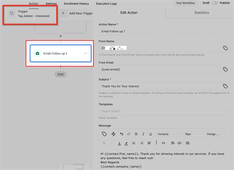 workflow trigger contact tag highlevel support portal