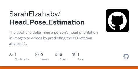 Head Pose Estimation Head Pose Estimation Ipynb At Main Sarahhacker